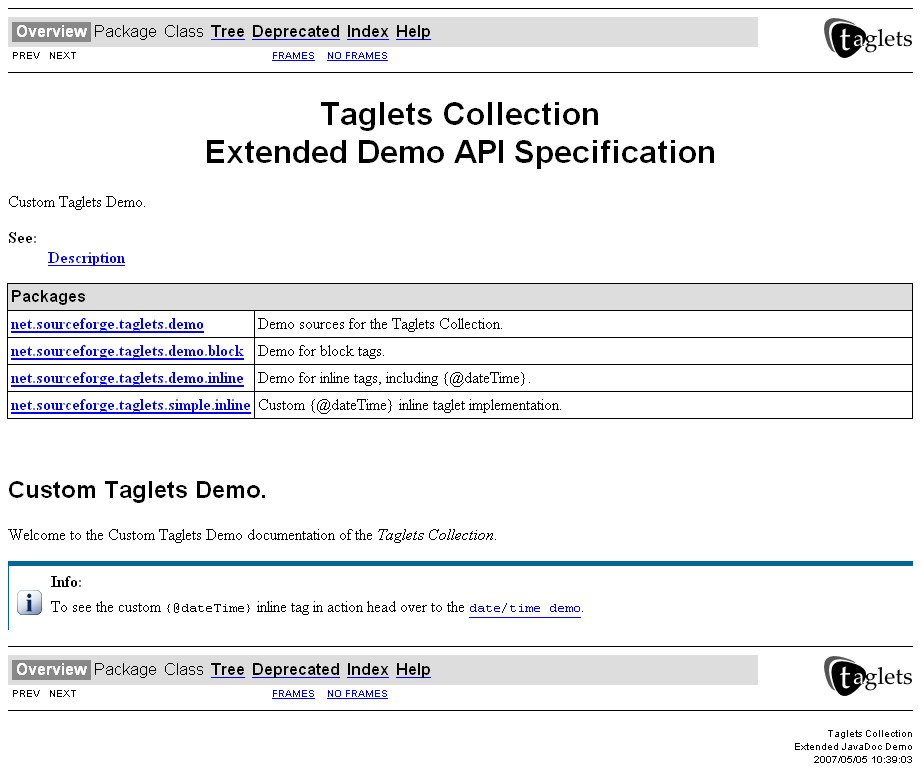Taglets: User Guide: Custom Taglets